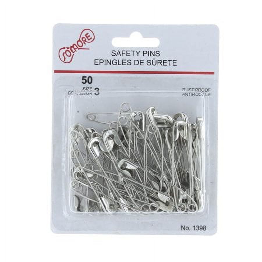 Lot of 50 Size 3 Rust Proof 2" Metal Safety Pins Craft Quilting Sewing ...