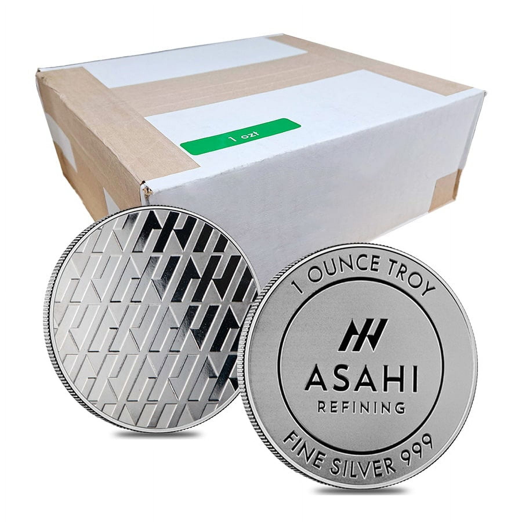 Lot of 500 - 1 oz Asahi Silver Round .999 Fine (25 Tubes of 20 ...