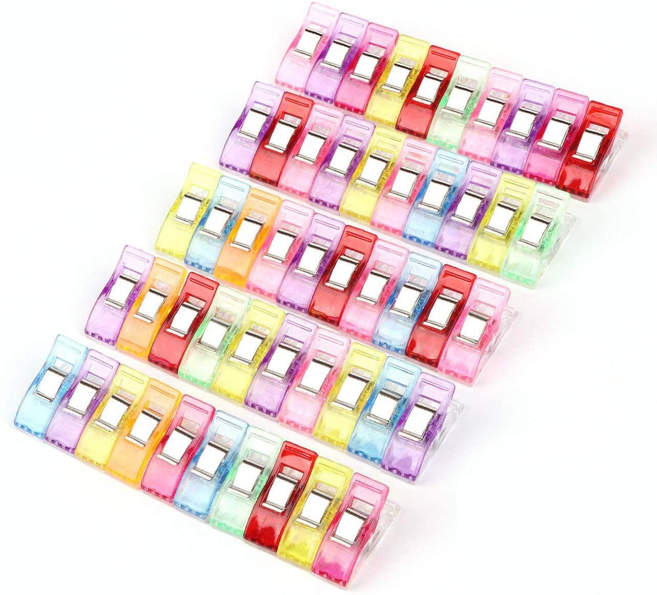Lot of 50PCS Plastic Clips Clamps for Binding Sewing Crafts Assorted ...