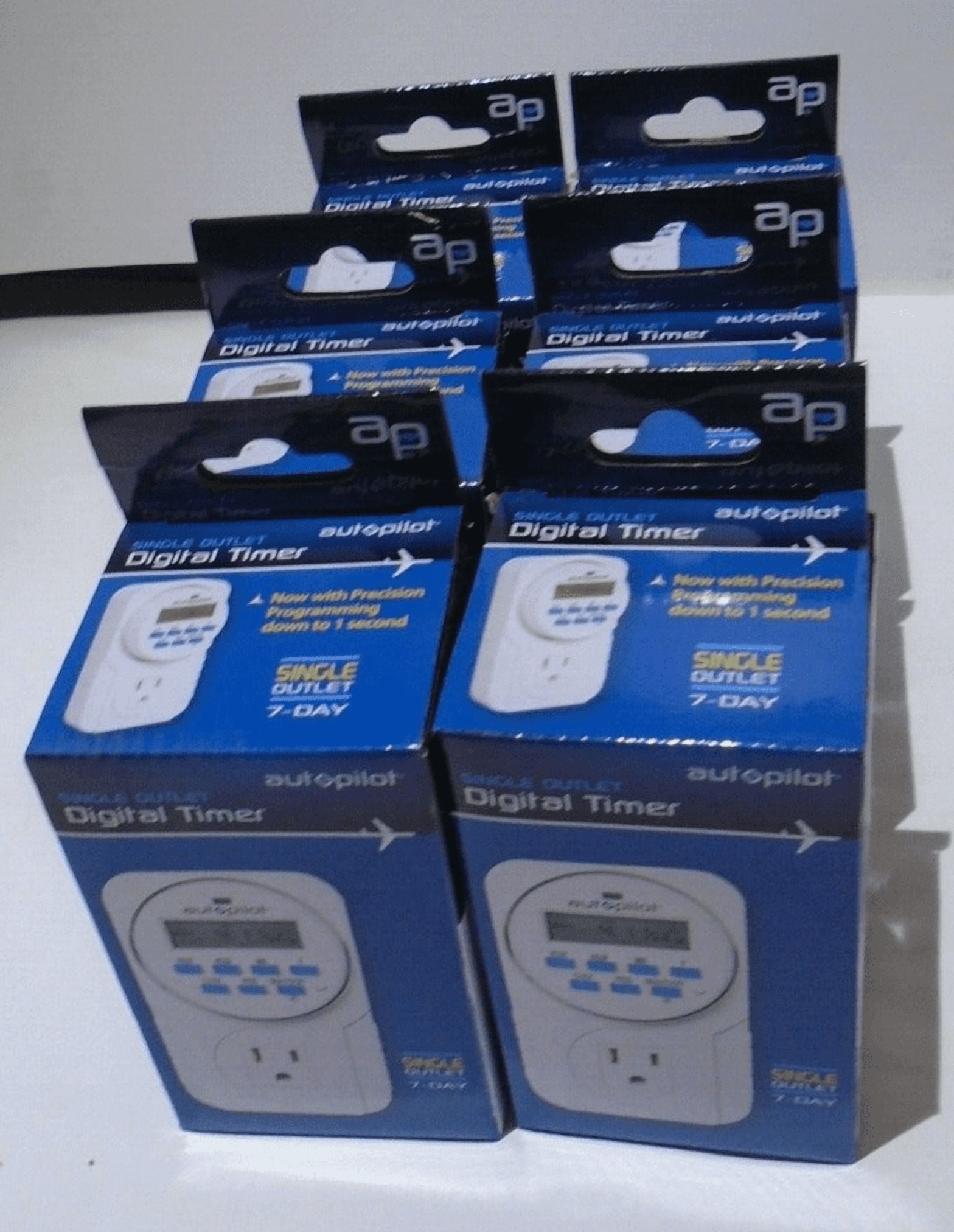 Lot of 6 Autopilot Single AP Outlet Programable Digital Timers ...