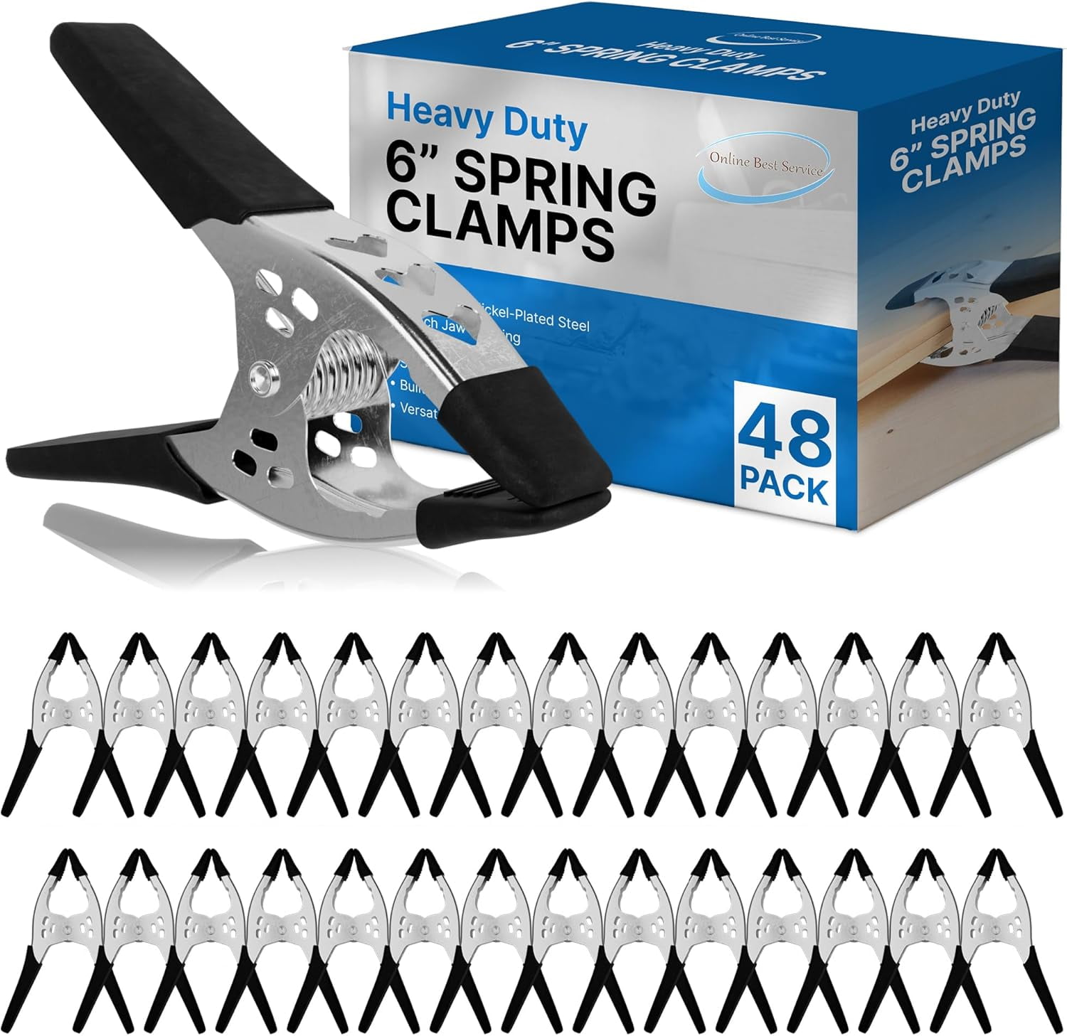 Lot of -6" inch Spring Clamp Large Super Heavy Duty Spring Metal - 2.5 ...