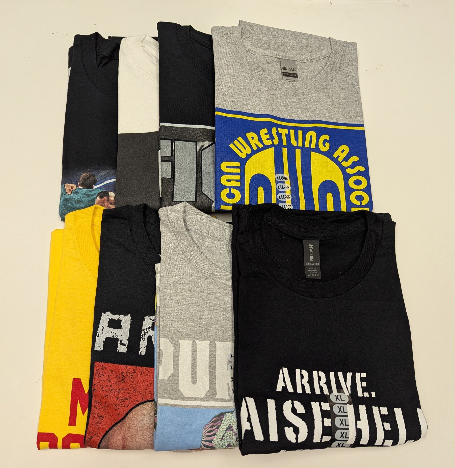 WWE Authentic Men's Apparel T-shirts XL Size, Cena Orton Undertaker The ...