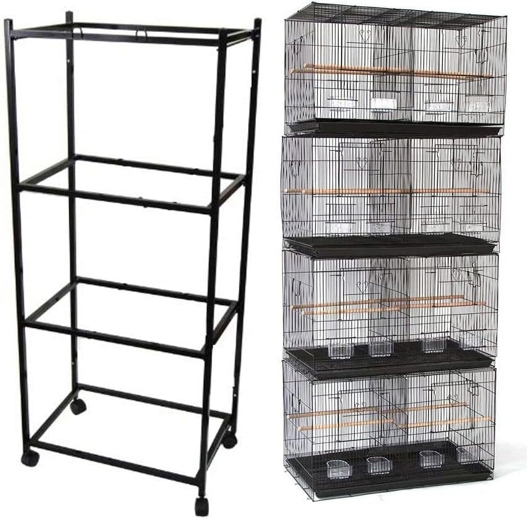 Lot of Four Aviary Breeding Bird Cages 30x18x18 with Divider with Stand ...