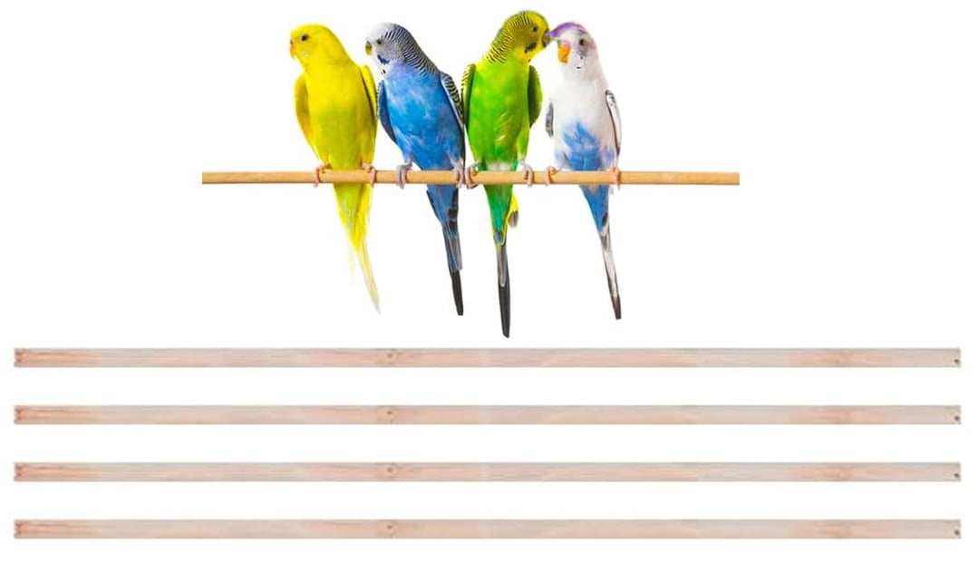 Lot of Four of 18-Inch Natural Wooden Stand Perches for Bird Cage ...