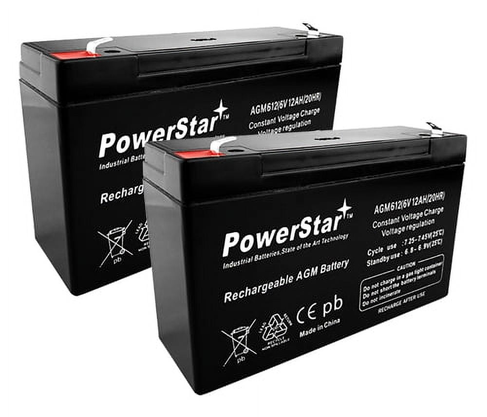 Lot of Two 6V 12Ah 6 Volt 12 Ah Hour Sealed Lead Acid Battery UB6120 ...