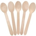 LotFancy 100 Disposable Wooden Spoons, 6.25 in Biodegradable ...