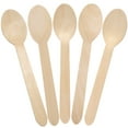 LotFancy 100 Mini Disposable Wooden Spoons, 6.25 in, Biodegradable ...