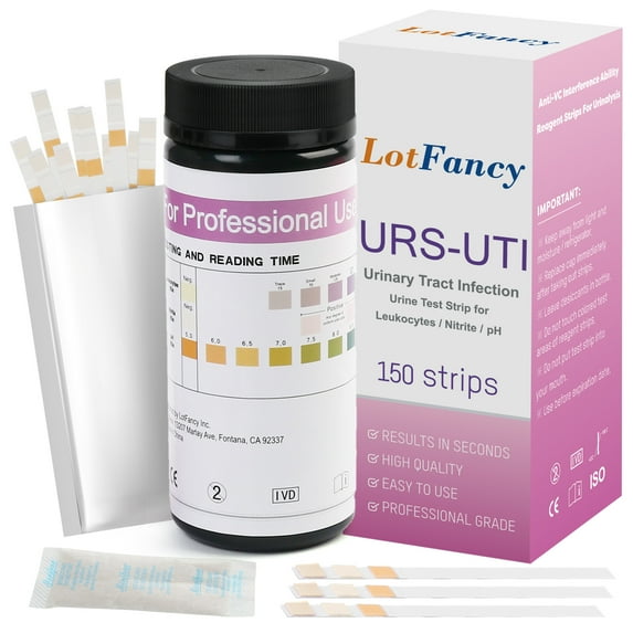 LotFancy 150Pcs UTI Test Strips , 3-in-1 Urine Test Strips for ...
