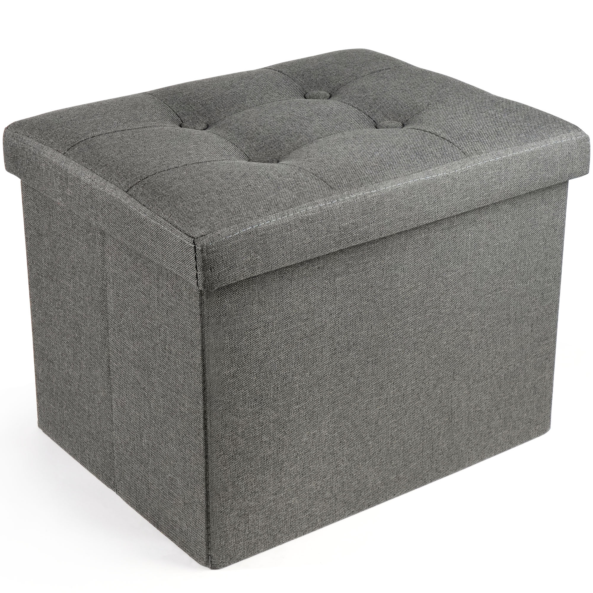 Noble House Wester field Light Grey Fabric Storage Ottoman - Walmart.com