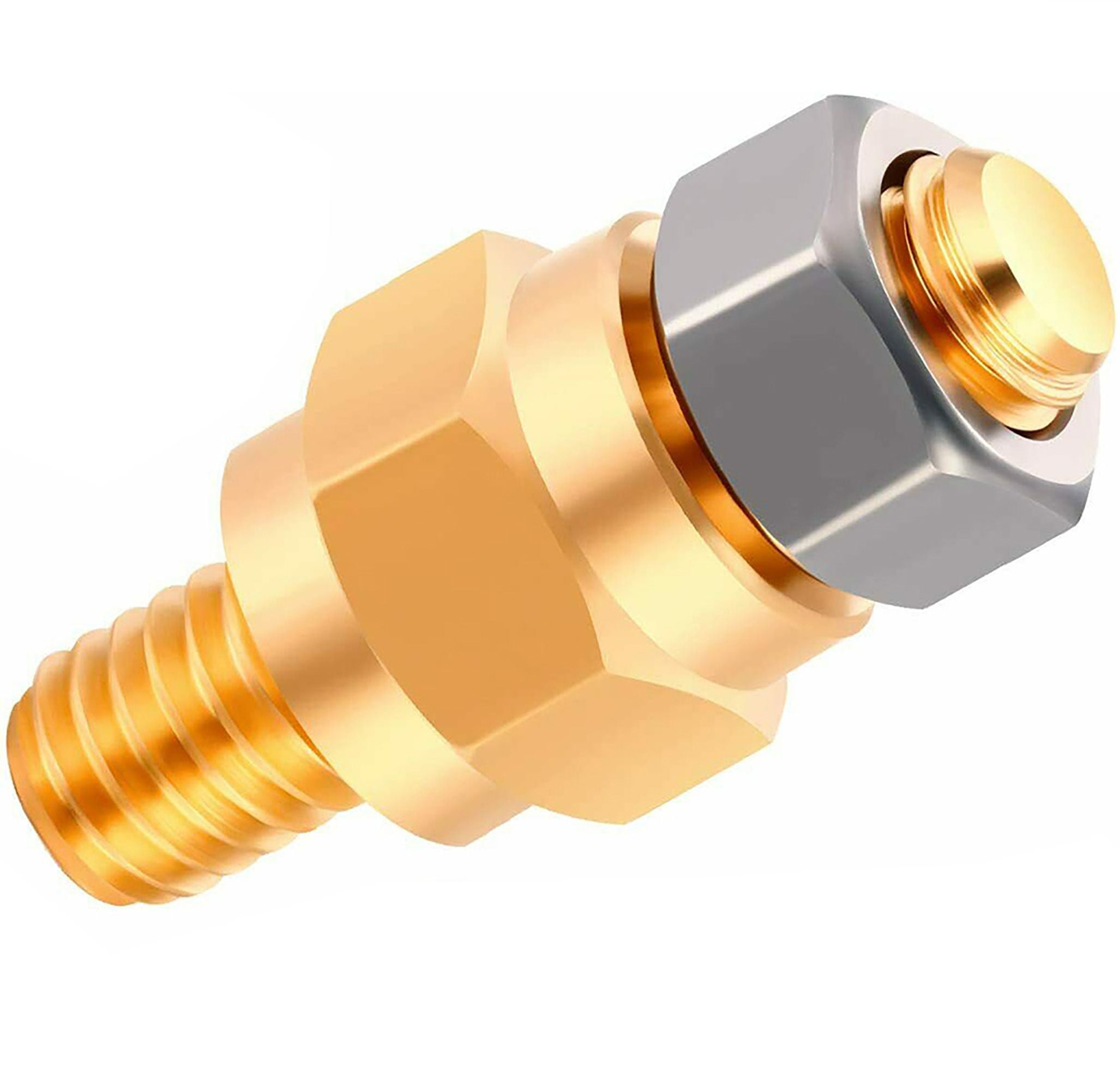 LotFancy 1Pcs Side Post Battery Terminal 3/8"-16 Brass Bolts Adapter ...