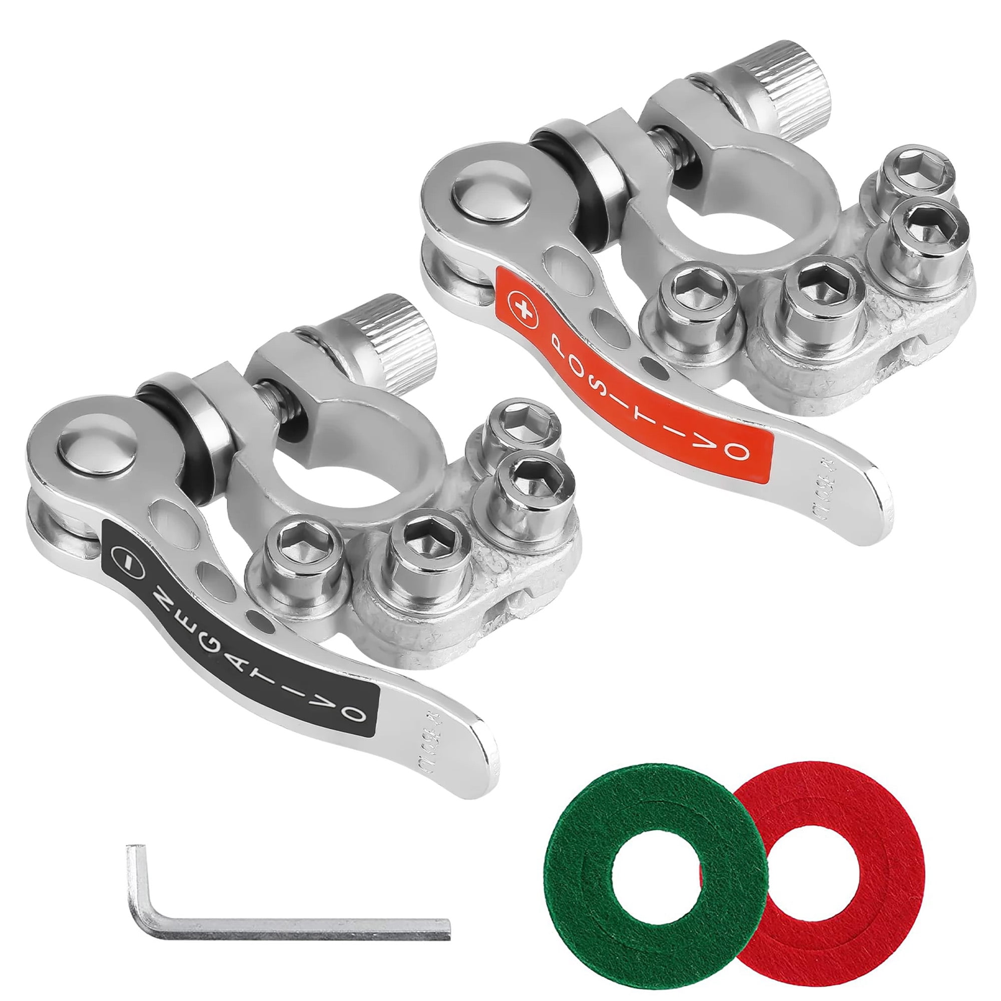 LotFancy 2 Tinned Brass Car Battery Terminal Connectors for SAE/JIS ...