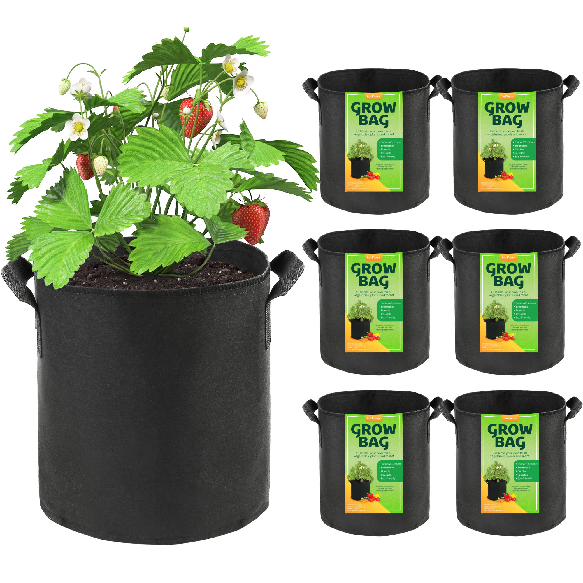 BloemBagz Classic Planter Grow Bag 3 Gallon Living Green - Walmart.com