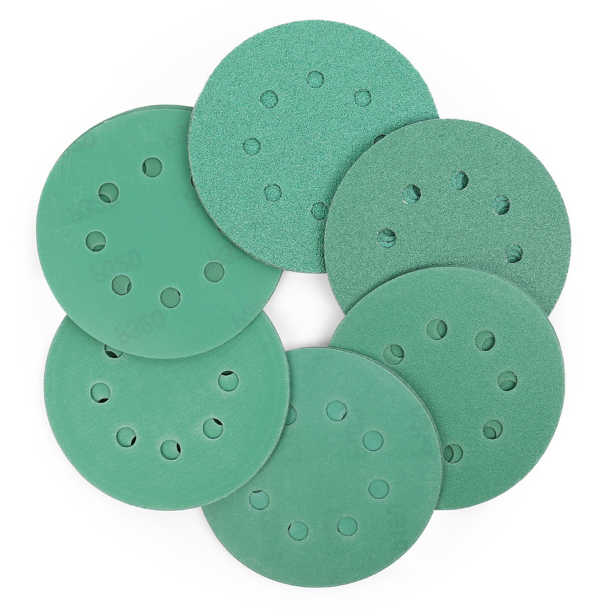 LotFancy 30Pcs 5 in 8 Hole Wet Dry Sandpaper, Zirconia Alumina, 60-320 ...