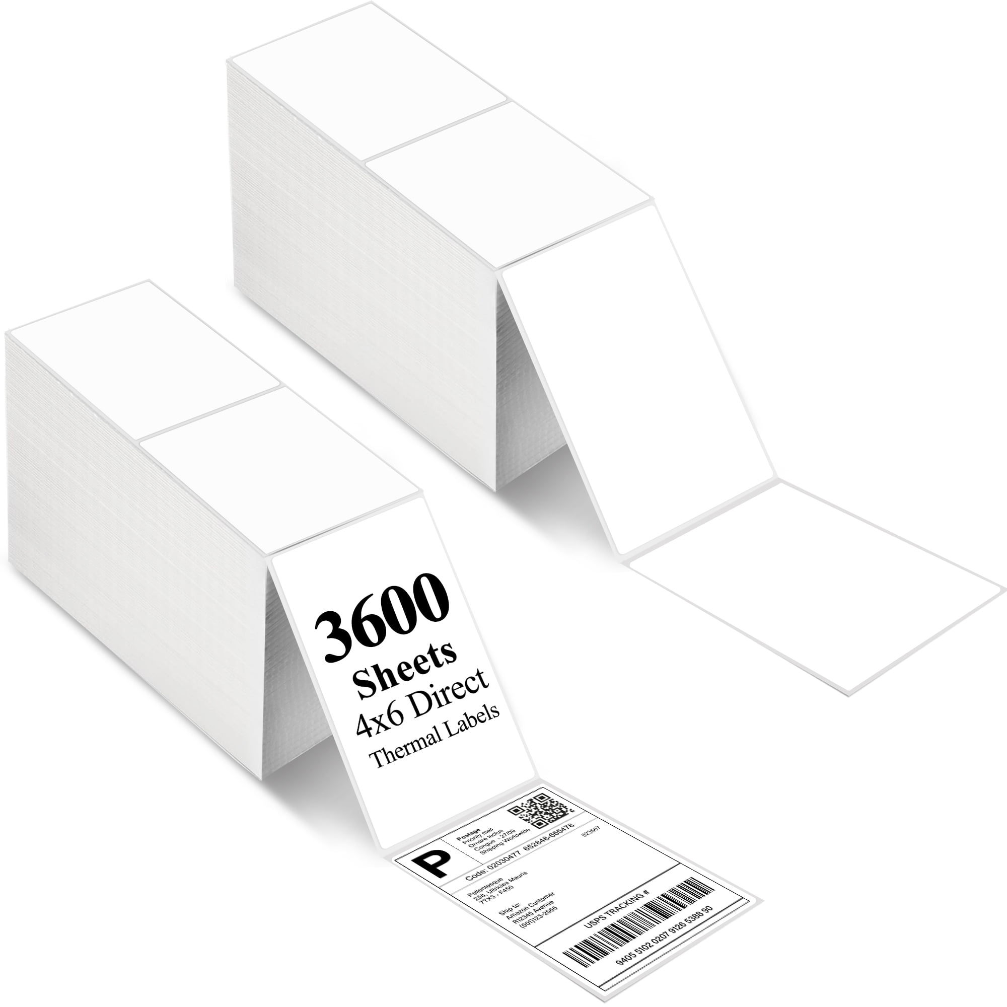 LotFancy 4x6 Thermal Labels, 4000 Count, Compatible with Rollo Printer ...