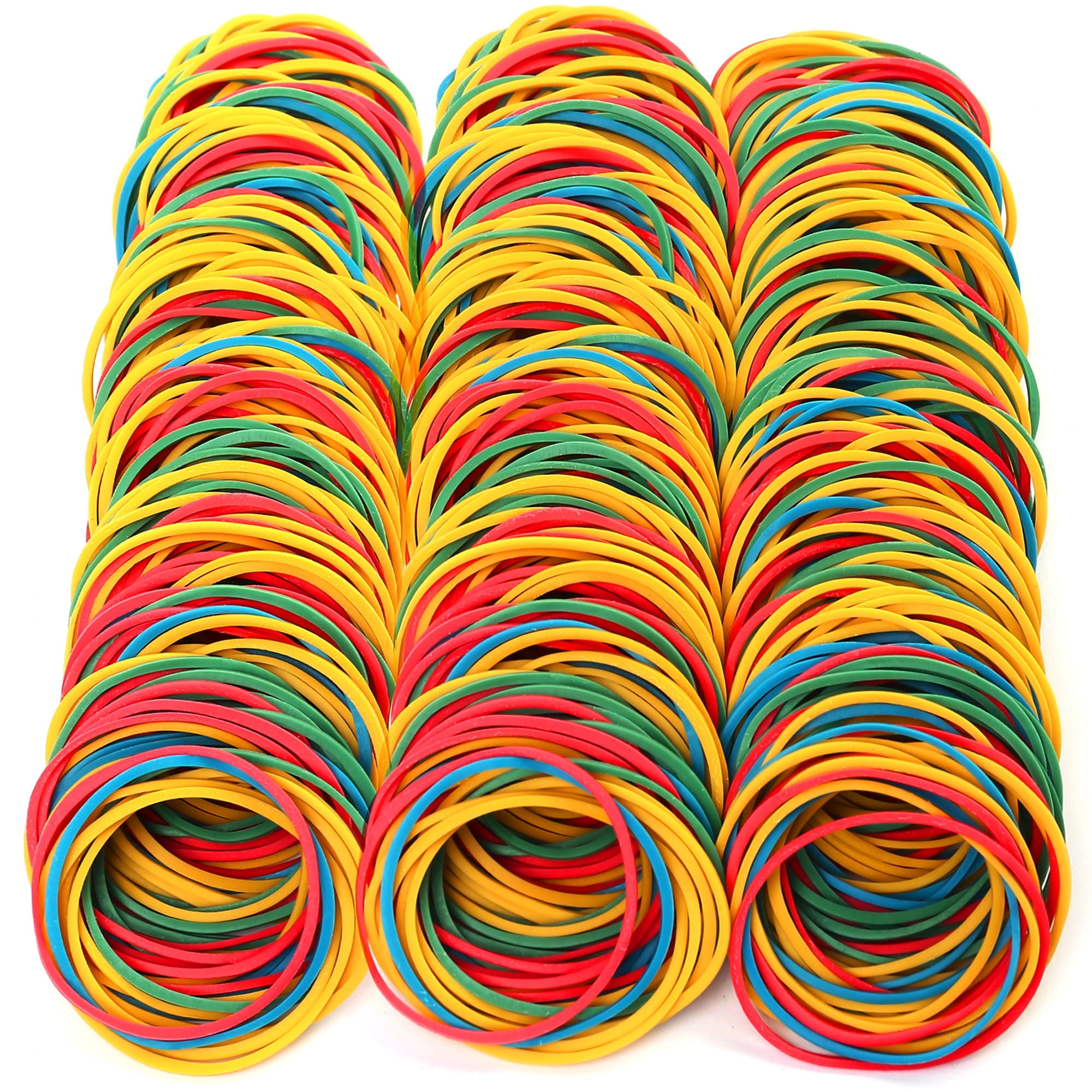 LotFancy Colored Rubber Bands 600Pcs Size 16 2.5x0.06 inches Multicolor ...