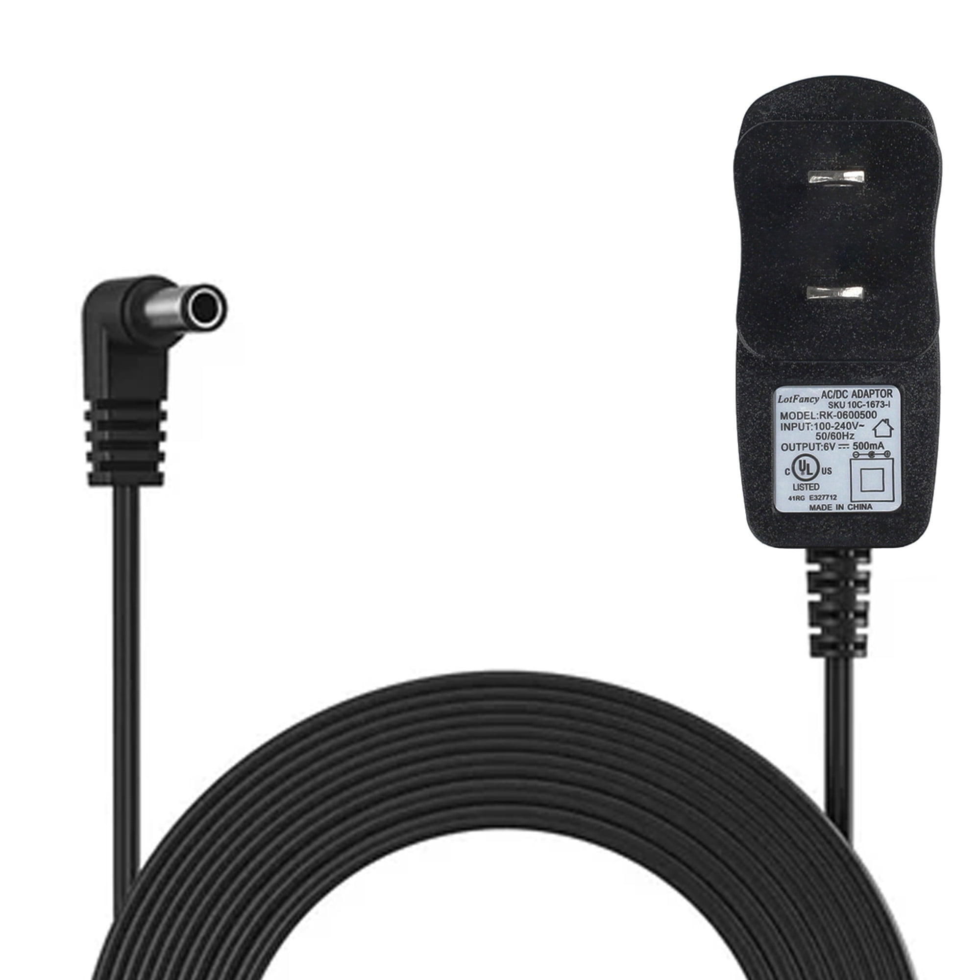 LotFancy 6V Power Supply Adapter for iTouchless Trash Can 2.5 to 23 ...