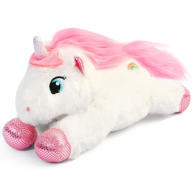 LotFancy 7 in White Unicorn Stuffed Animal Plush Toys for Girls, Kids ...