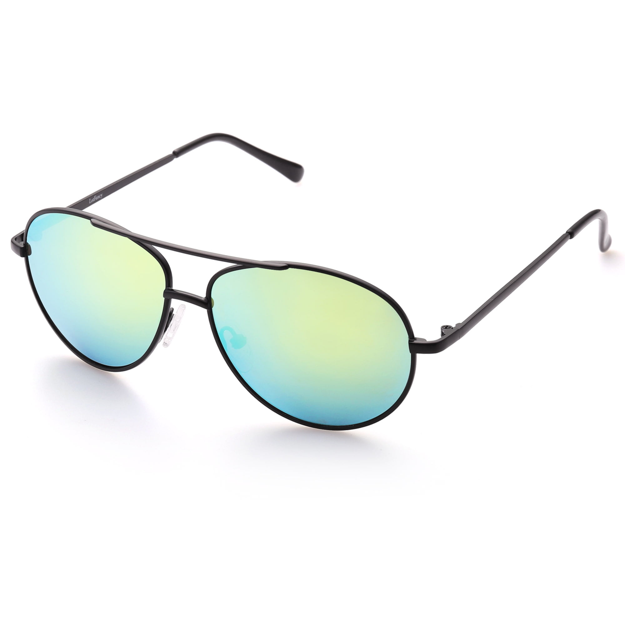 LotFancy Aviator Sunglasses for Unisex Child Kids Girls Boys, Yellow ...