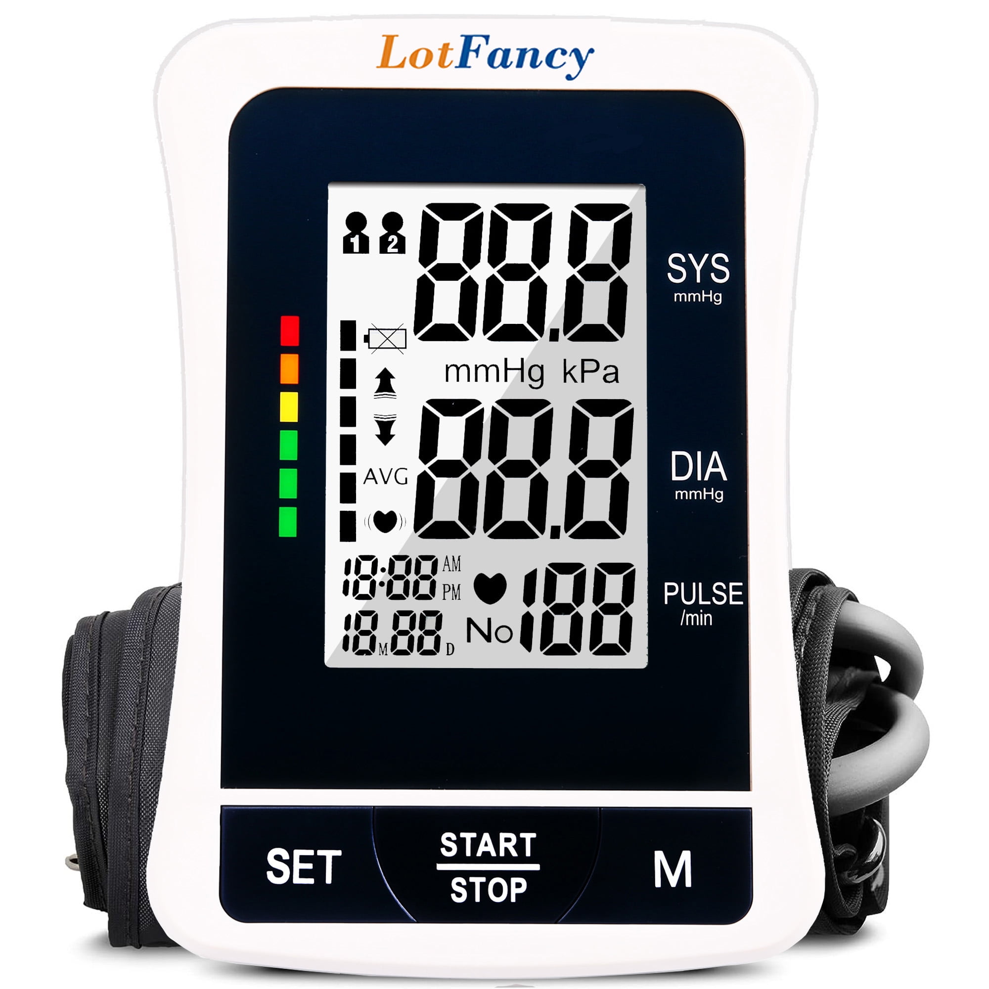 LotFancy Blood Pressure Monitor, Medium Upper Arm Cuff, Digital BP ...