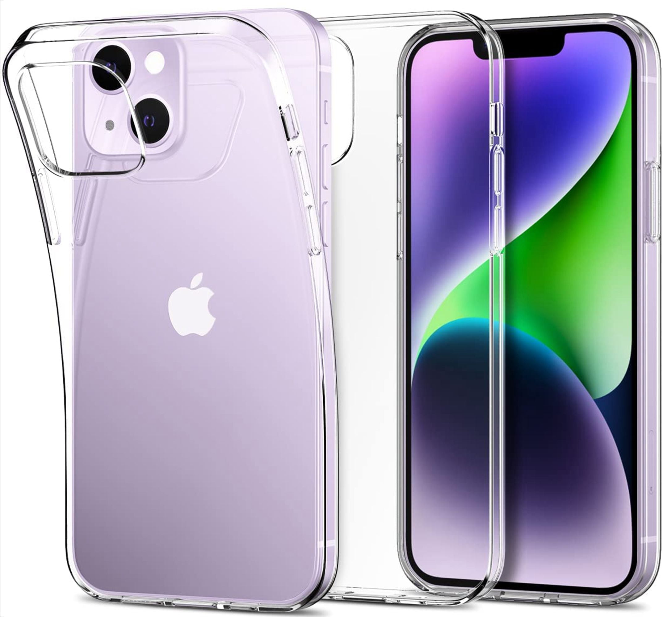 LotFancy Clear Case for iPhone 14, Transparent TPU Protective Phone ...
