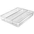LotFancy Stackable Organizing Trays, Clear Plastic Storage, 12x3x2in ...