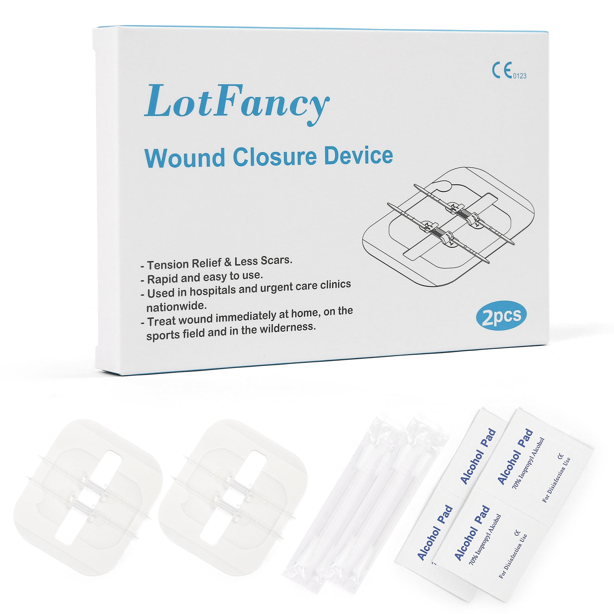 LotFancy Emergency Wound Closures, 4-Count, First Aid Supplies, Medical ...
