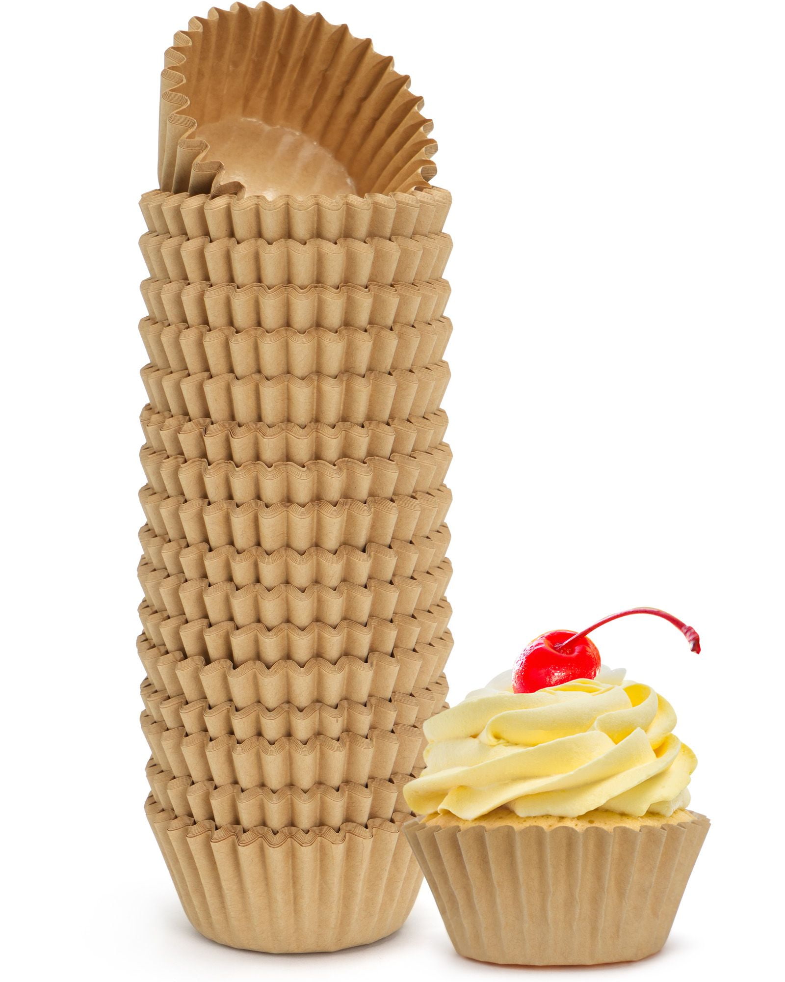 LotFancy Heavy Duty Cupcake Liners, 200 Ct Grease-Resistant Standard ...