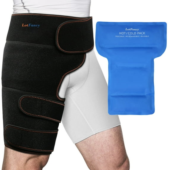 LotFancy Hip Brace with Hot Cold Pack, Gel Ice Pack Groin Wrap for ...