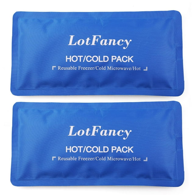 LotFancy 2 Pcs Large Back Freezer Packs, Reusable Ice & Hot Packs (10 ...