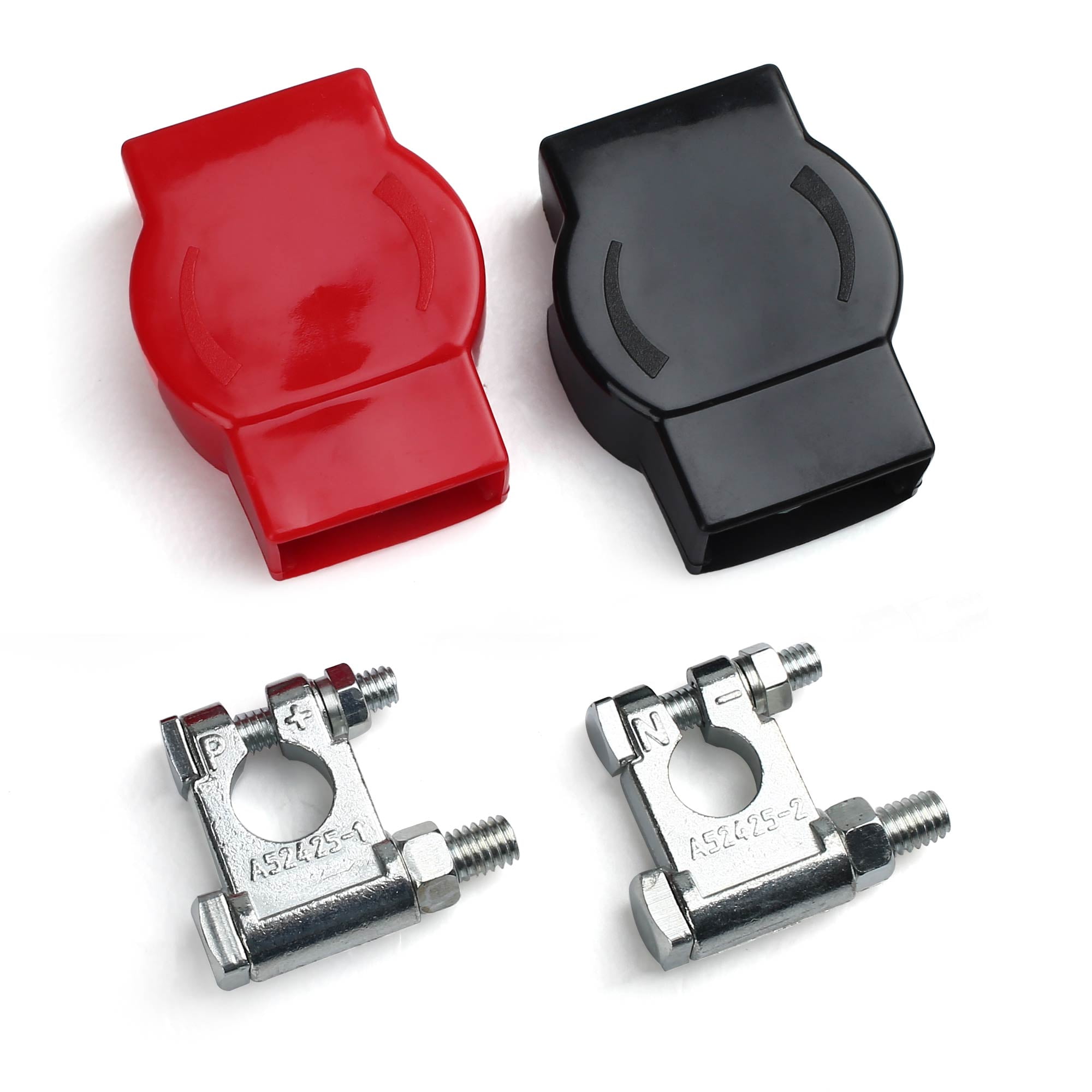LotFancy Military Spec Battery Terminal Top Post Set, for Cars Boats ...