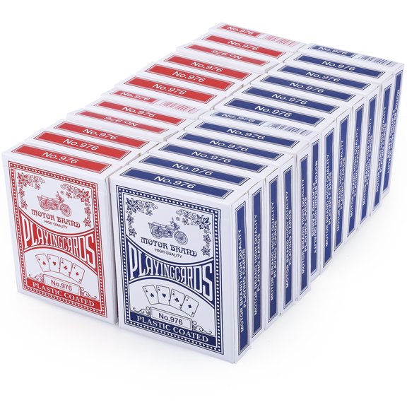 MAVERICK Jumbo Index Playing Cards, 12 Deck Pack, Red and Blue, Durable ...