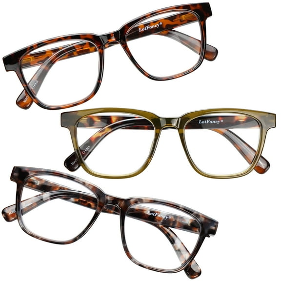 3 Pack Rimless Reading Glasses for Women Blue Light Blocking Readers ...