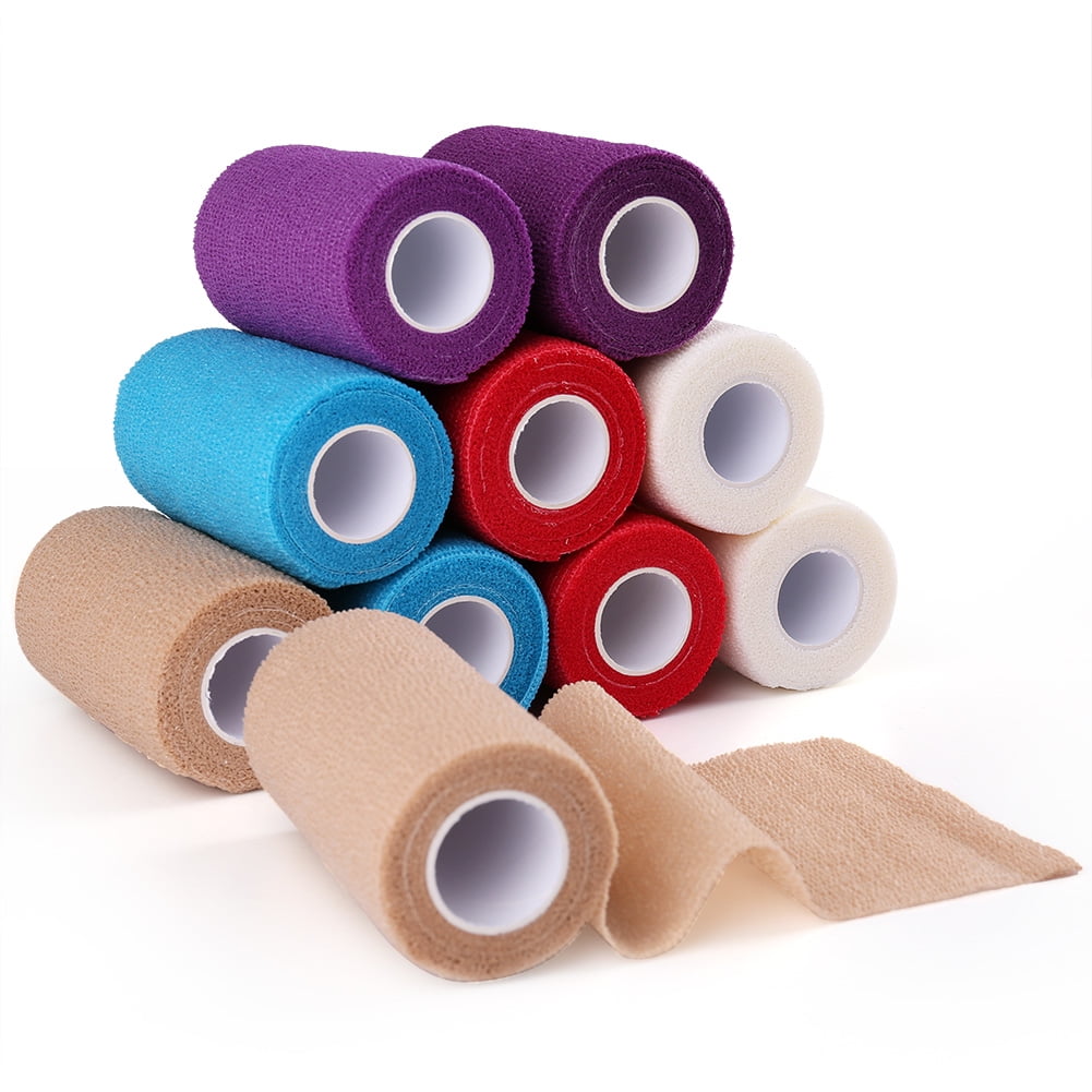 LotFancy Self Adhesive Bandage Wrap, 4" x 5 Yards, Elastic Cohesive ...