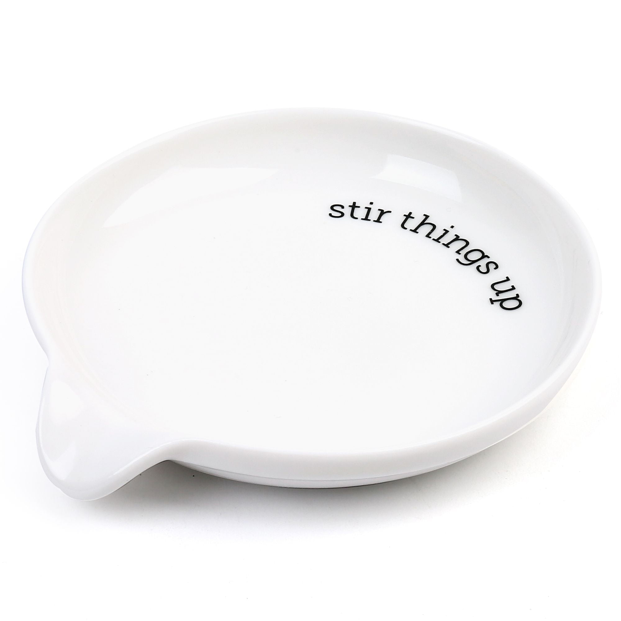 LotFancy Large Ceramic Spoon Rest, Stovetop Spoon Holder, 5.2 in, White ...