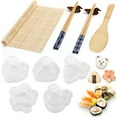 LotFancy Sushi Making Kit, Bamboo Sushi Roller & Press, Reusable ...