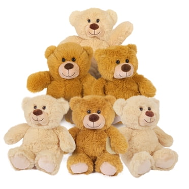 MorisMos Soft Fluffy Toys: 5 Packs 14'' Teddy Bears, Bulk Stuffed ...