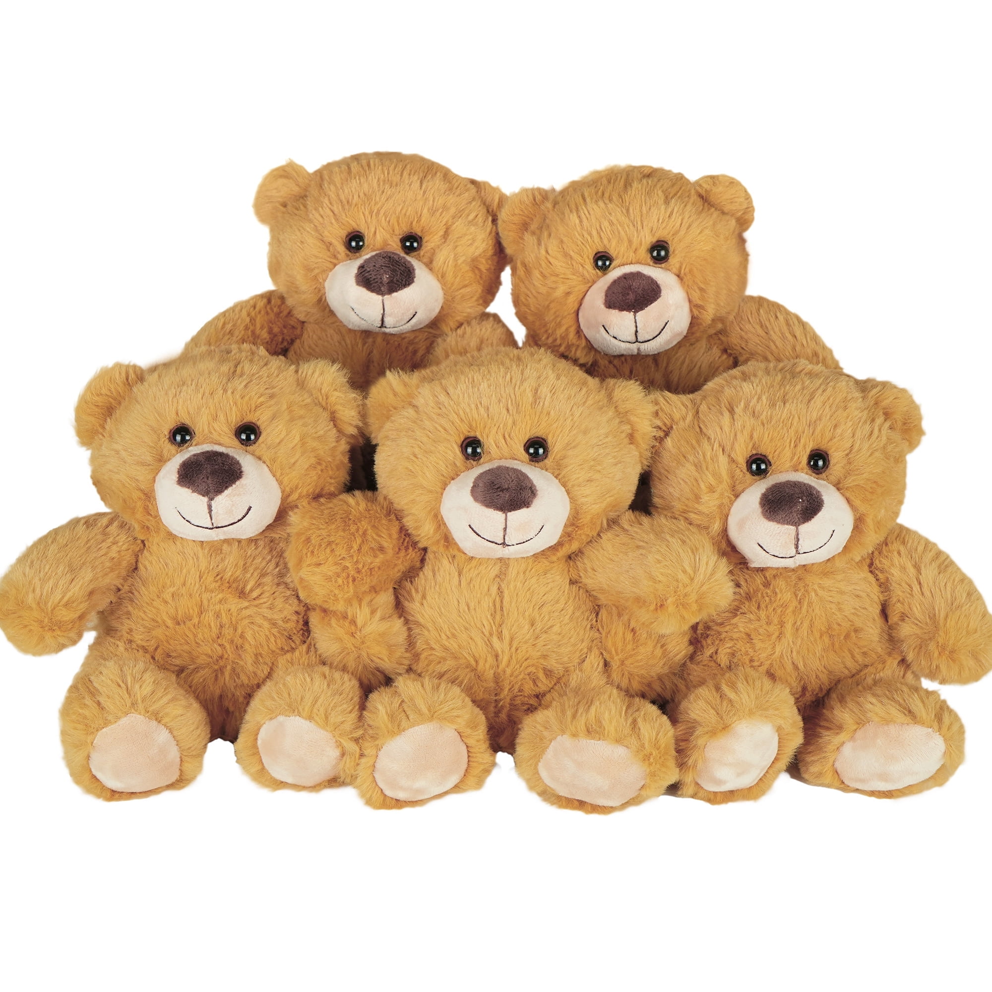 LotFancy Eco-Friendly Teddy Bear Set, 5 pcs 10-Inch Stuffed Toys ...