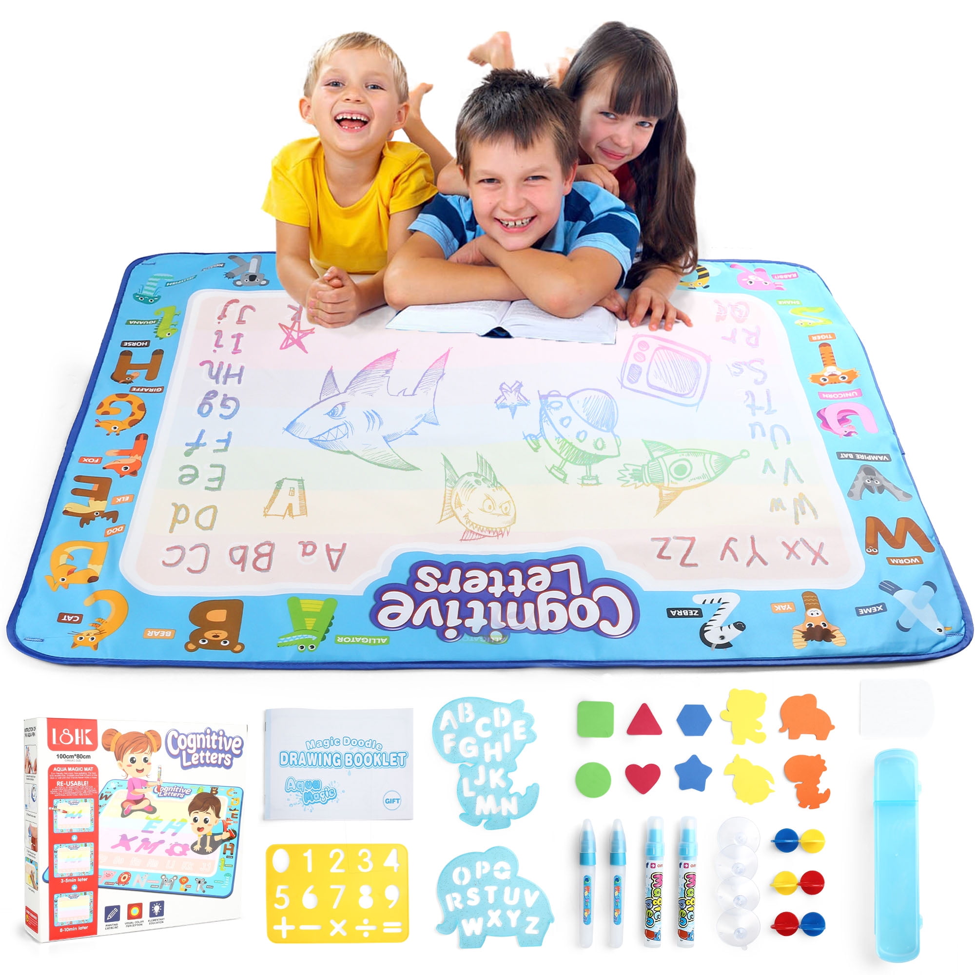 LotFancy Water Doodle Mat, 40 x 32 in,Large Drawing Mat with Gift Box ...