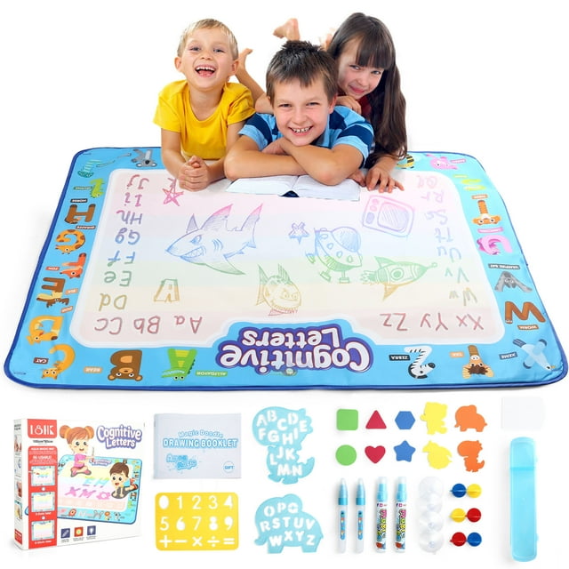 LotFancy Water Doodle Mat, 40 x 32 in,Large Drawing Mat with Gift Box ...
