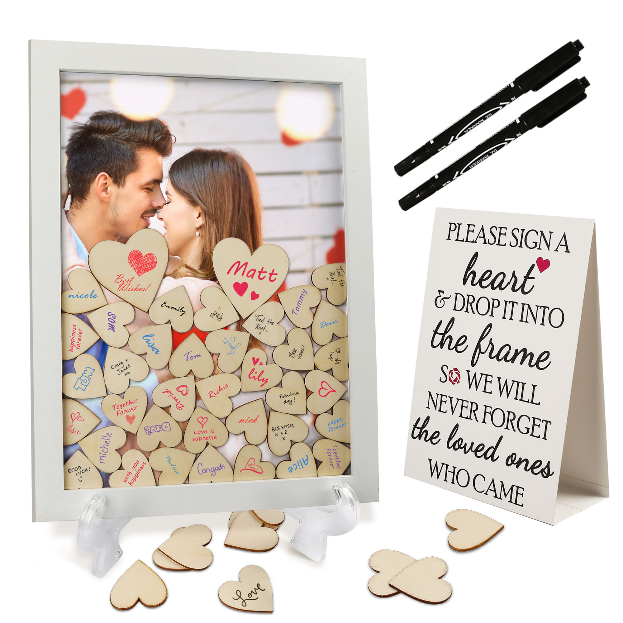 Global Printed Products Wedding Guest Book 9"x7" (Rustic Design) - WGB ...