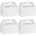 LotFancy 24 Pack White Favor Boxes, Gable Treat Boxes with Handles, 6x3 ...