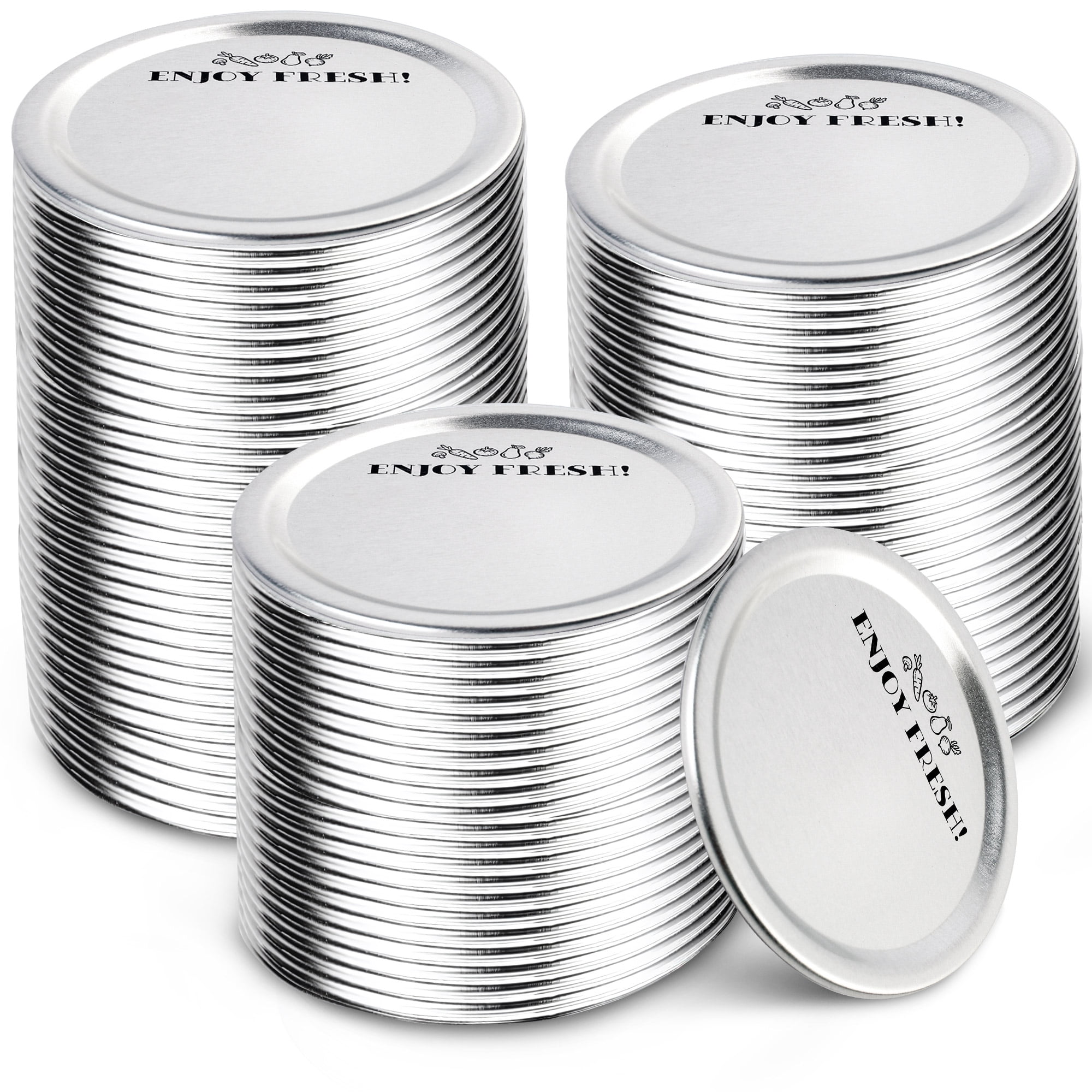 LotFancy Wide Mouth Canning Lids, Metal Mason Jar Lids for Ball, Kerr ...