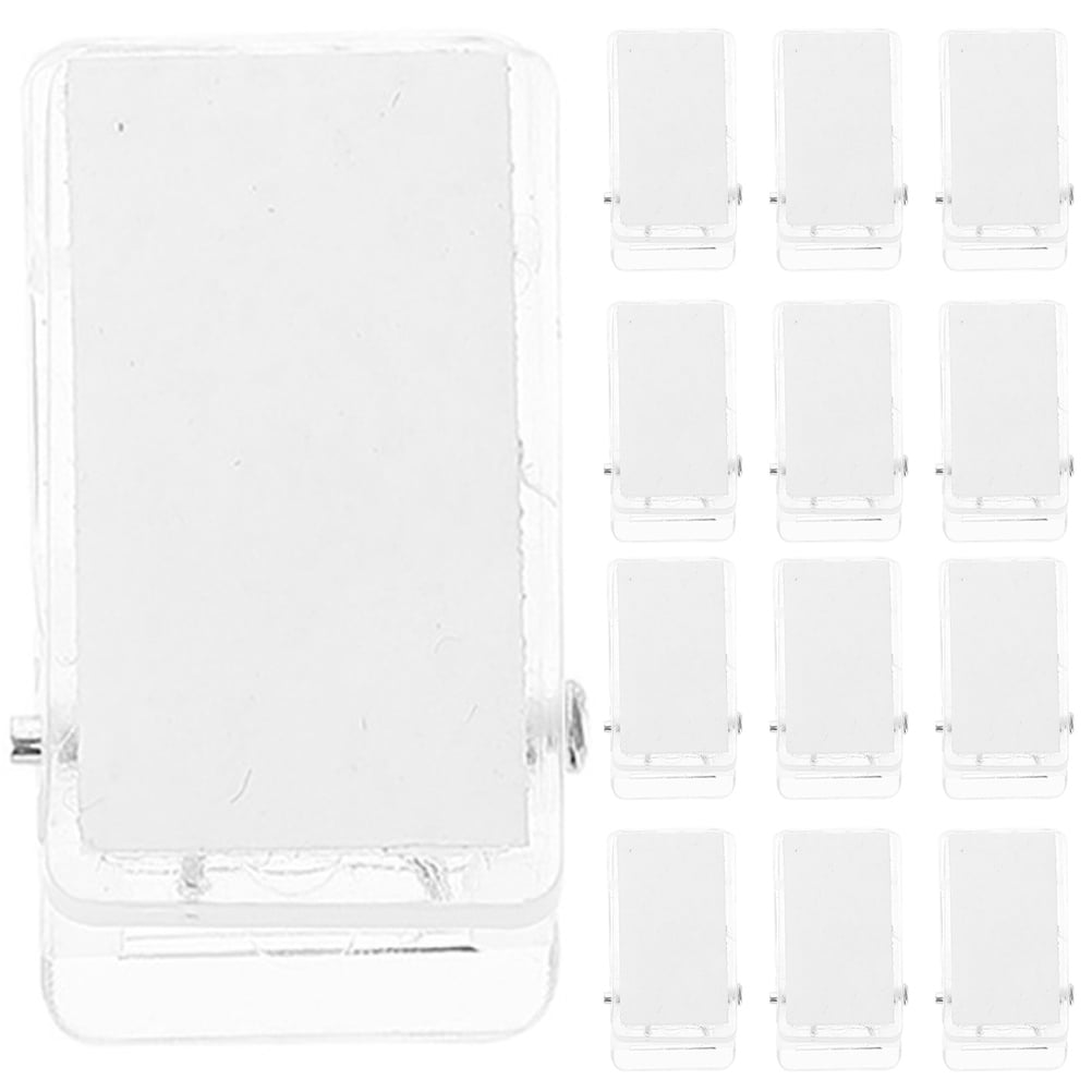 Lotatory 40pcs Adhesive Plastic Badge Clips Name Badge Spring Clips ID ...