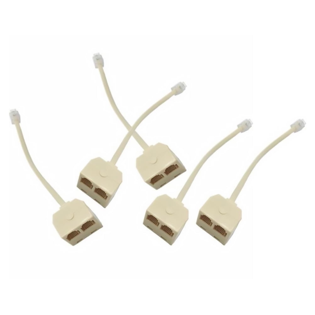 Lotatory 5pcs RJ11 Socket Splitter RJ11 Male To Female Adapter For ...
