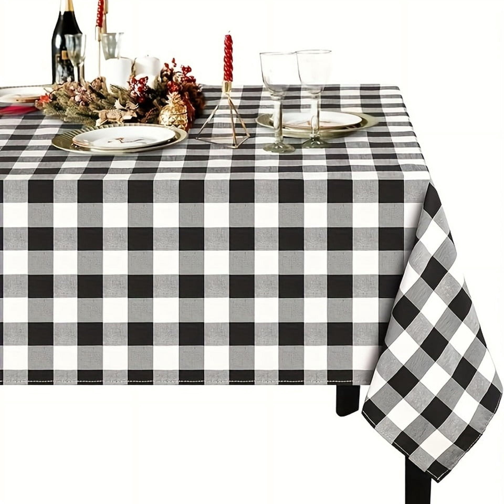 Lotechicw 1PC Plaid Tablecloth - Classic Fashion and Excellent Quality ...