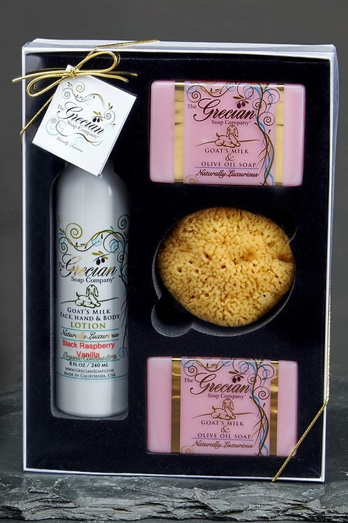 Lotion, 2 soaps and sponge gift set- Black Raspberry Vanilla - Walmart.com
