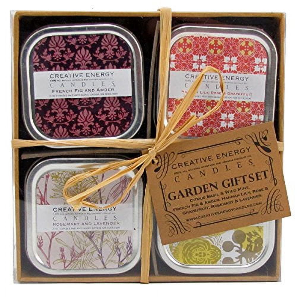 Lotion Candle Garden Gift Set for Him or Her - Hand Poured Massage ...