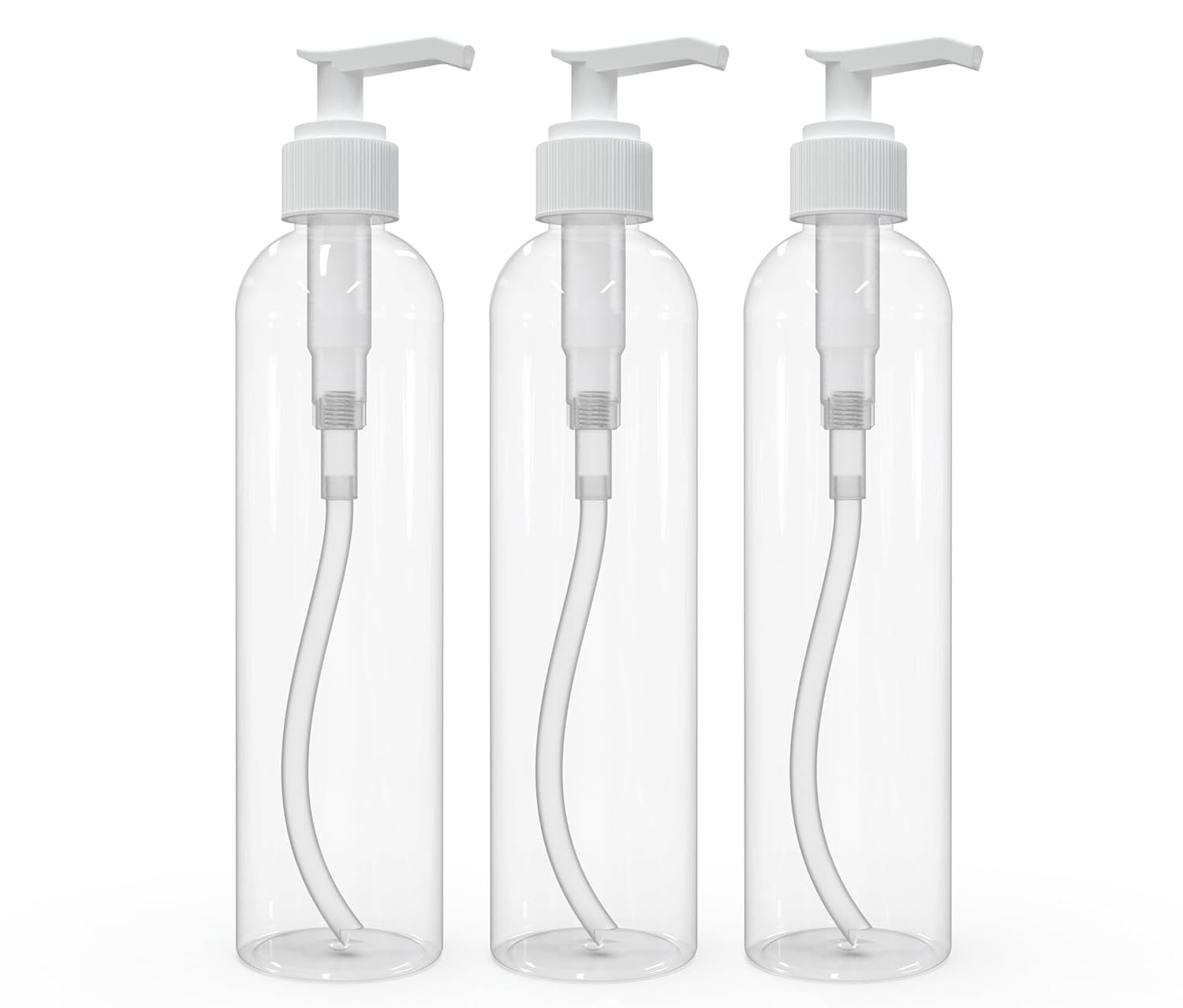 Lotion Pump Bottles, Empty 8 OZ, BPA-Free, PET Refillable Plastic ...