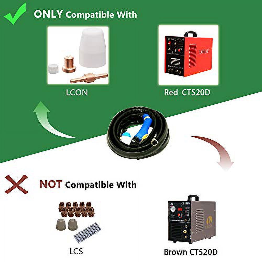 Lotos CL135 3 Pin Plug Plasma Cutting Torch for Lotos CT520 Multi ...