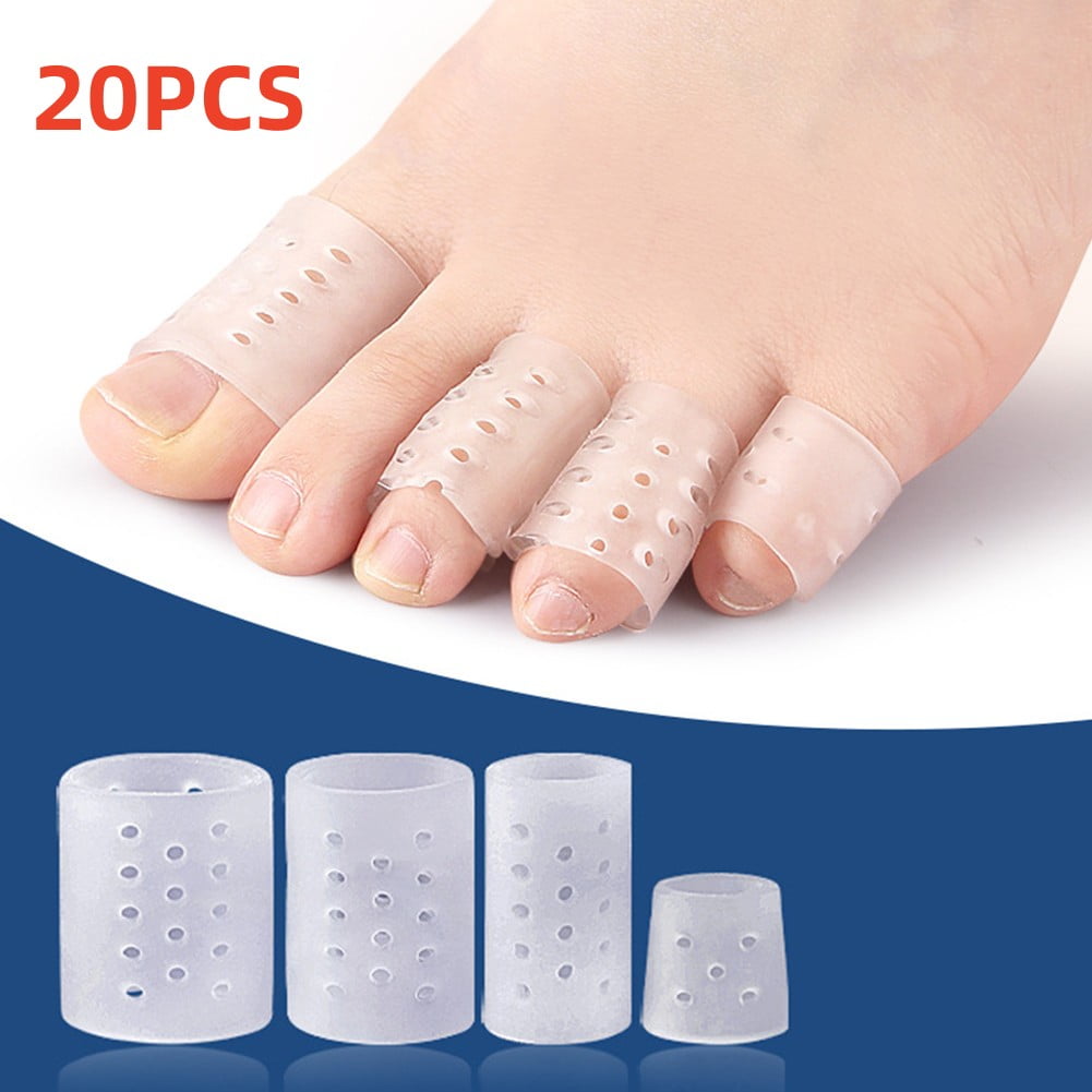 Lotpreco 20 Pieces Silicone Toe Cap, Silicone Toe Protector, Toe Guards ...